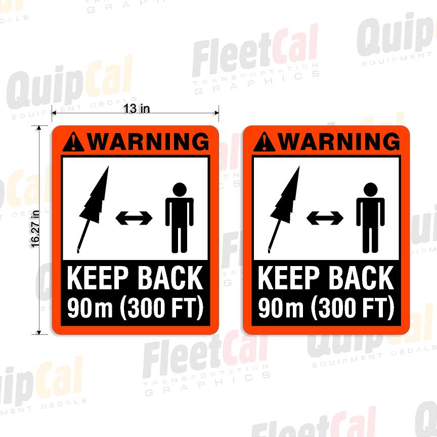 John Deere Keep Back 300 Feet Safety Decals (1 PAIR) – Truck and ...