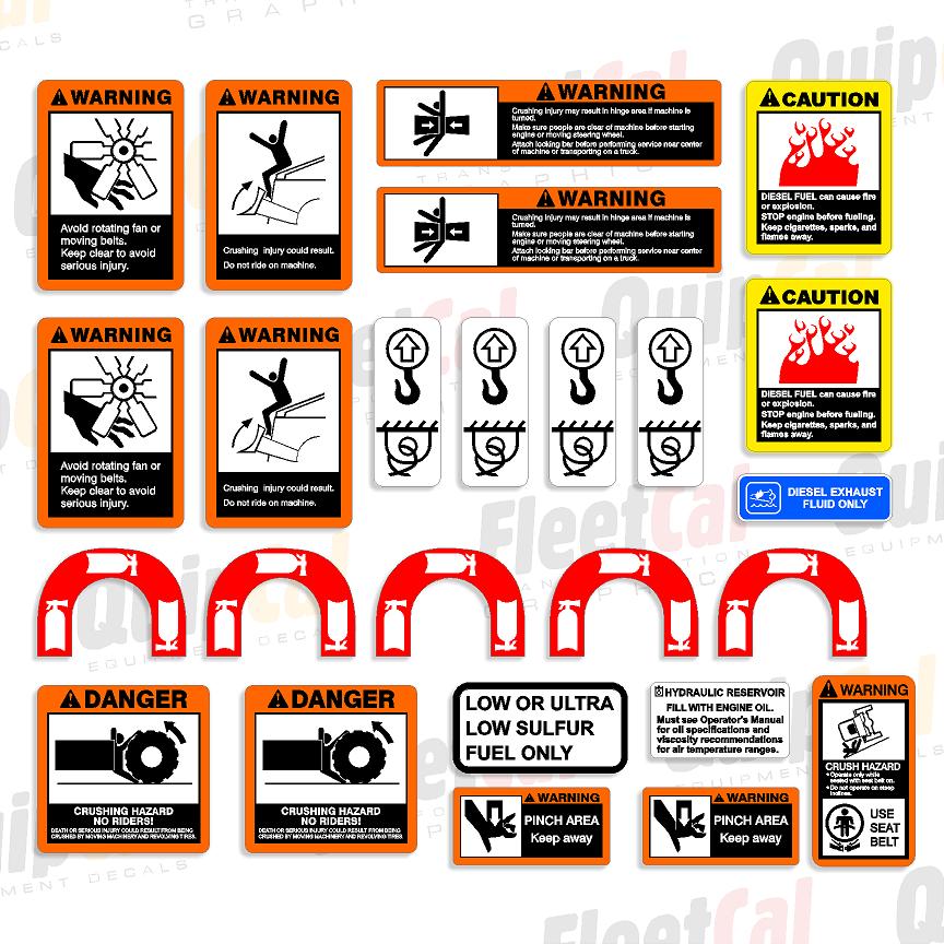John Deere Skidder Safety Decal Set – Truck and Equipment Decals