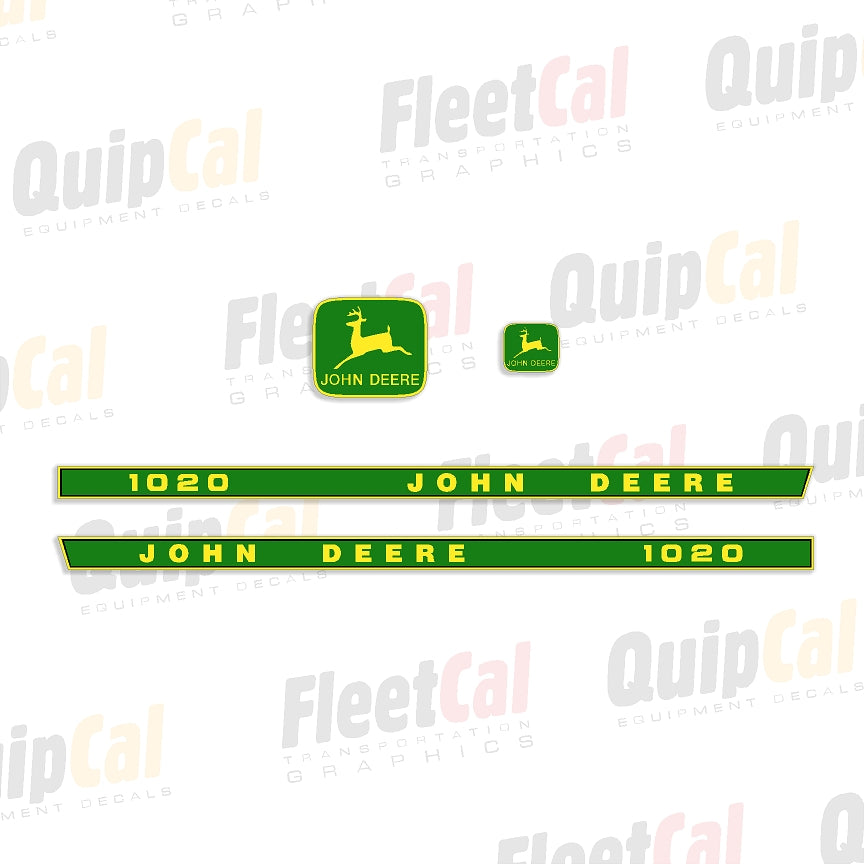 John Deere 1020 Tractor Marking Decal Set - Green Stripe Alternate ...