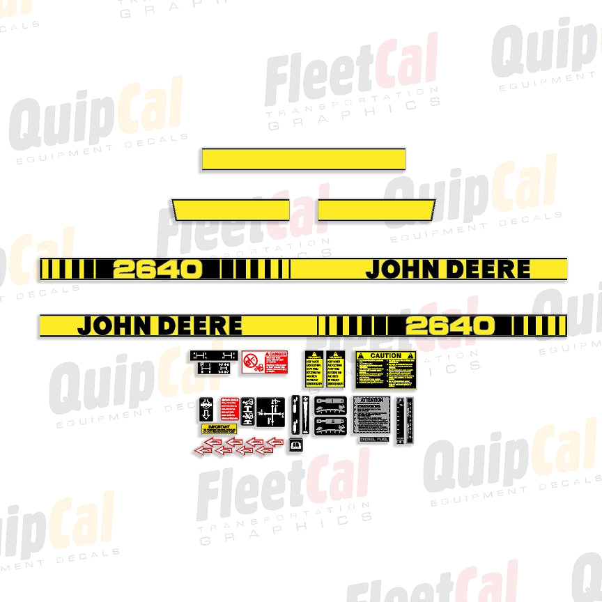 John Deere 2640 Tractor Marking Decal Set - Late Model – Truck and ...