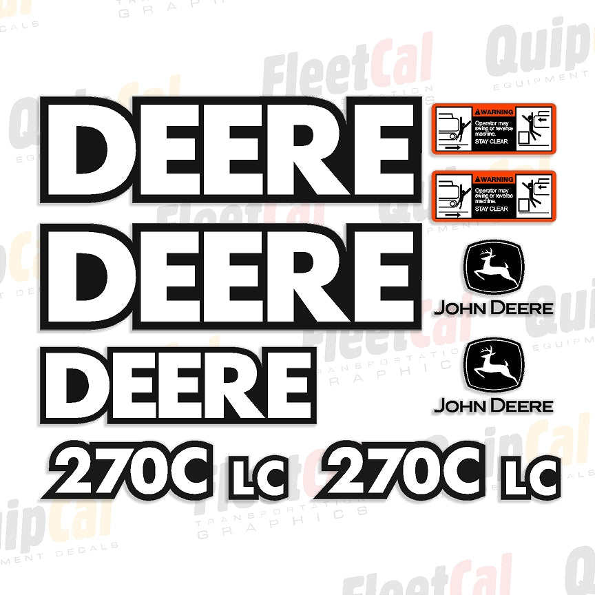 John Deere 270C LC Excavator Marking Decal Set – Truck and Equipment Decals