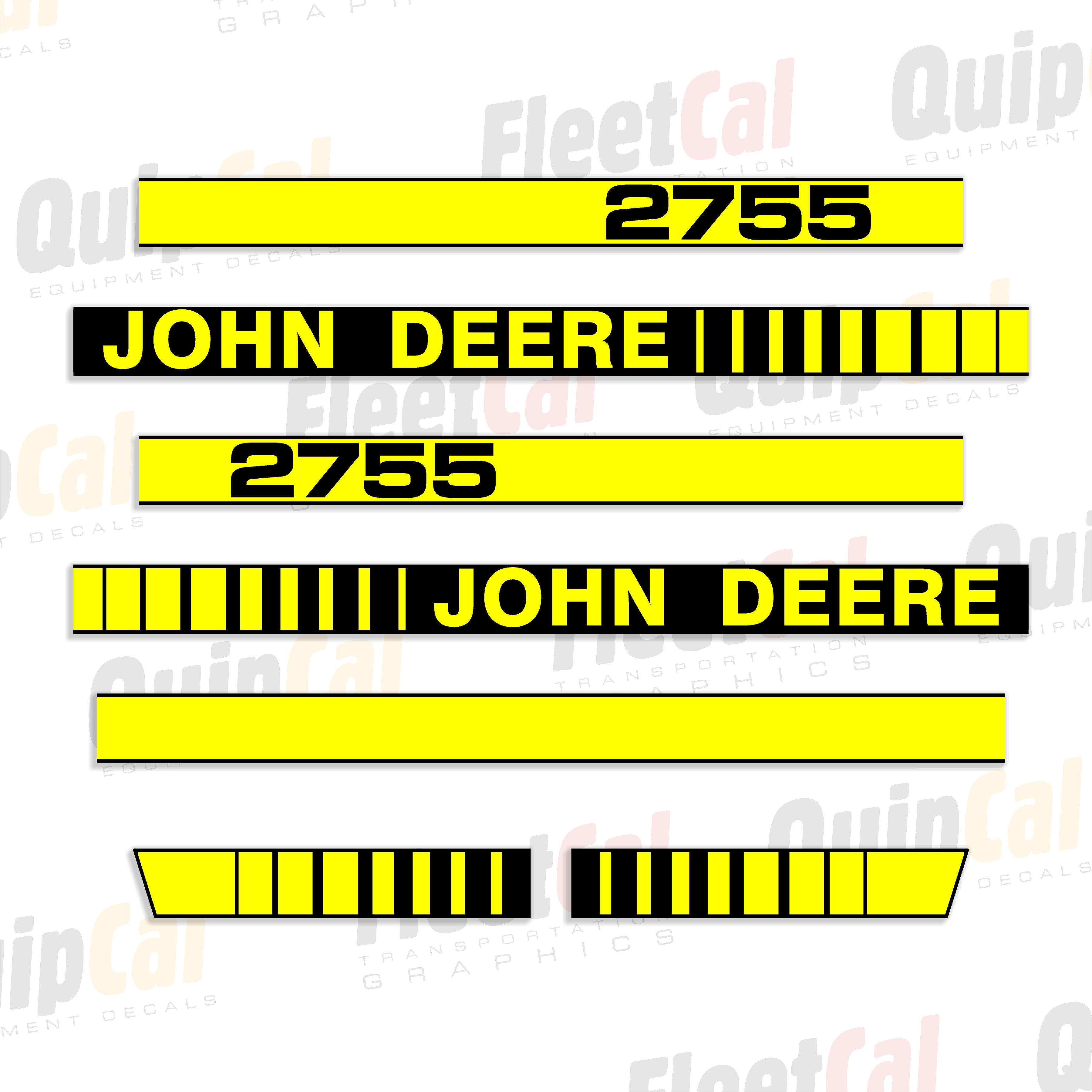John Deere 2755 Tractor Hood Marking Decal Set – Truck and Equipment Decals