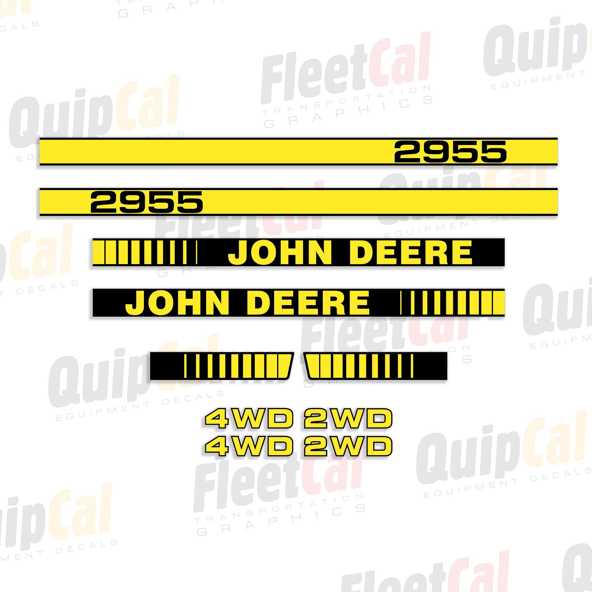 John Deere 2955 Tractor Hood Marking Decal Set – Truck and Equipment Decals