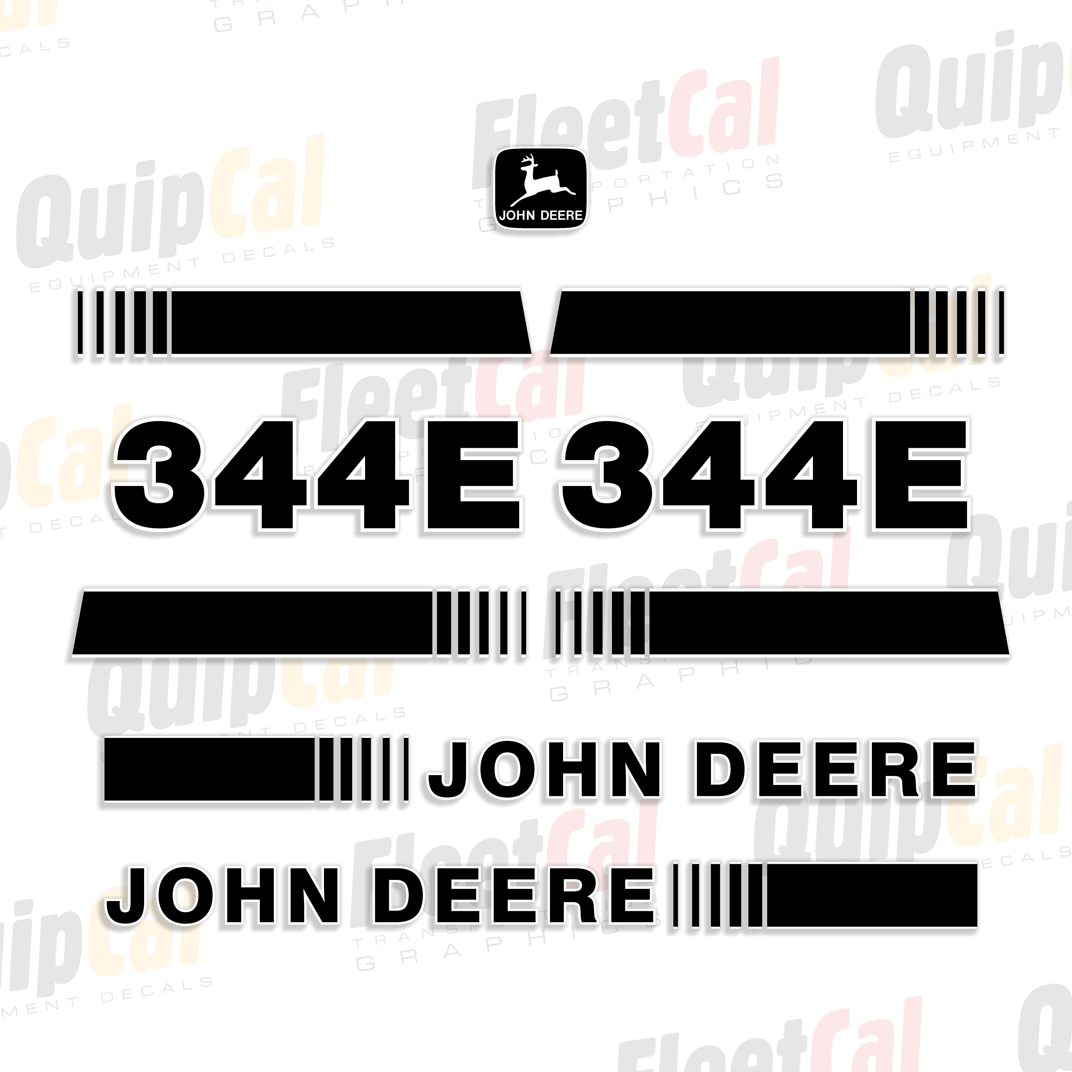 John Deere 344E Wheel Loader Early Model Marking Decal Set – Truck and ...