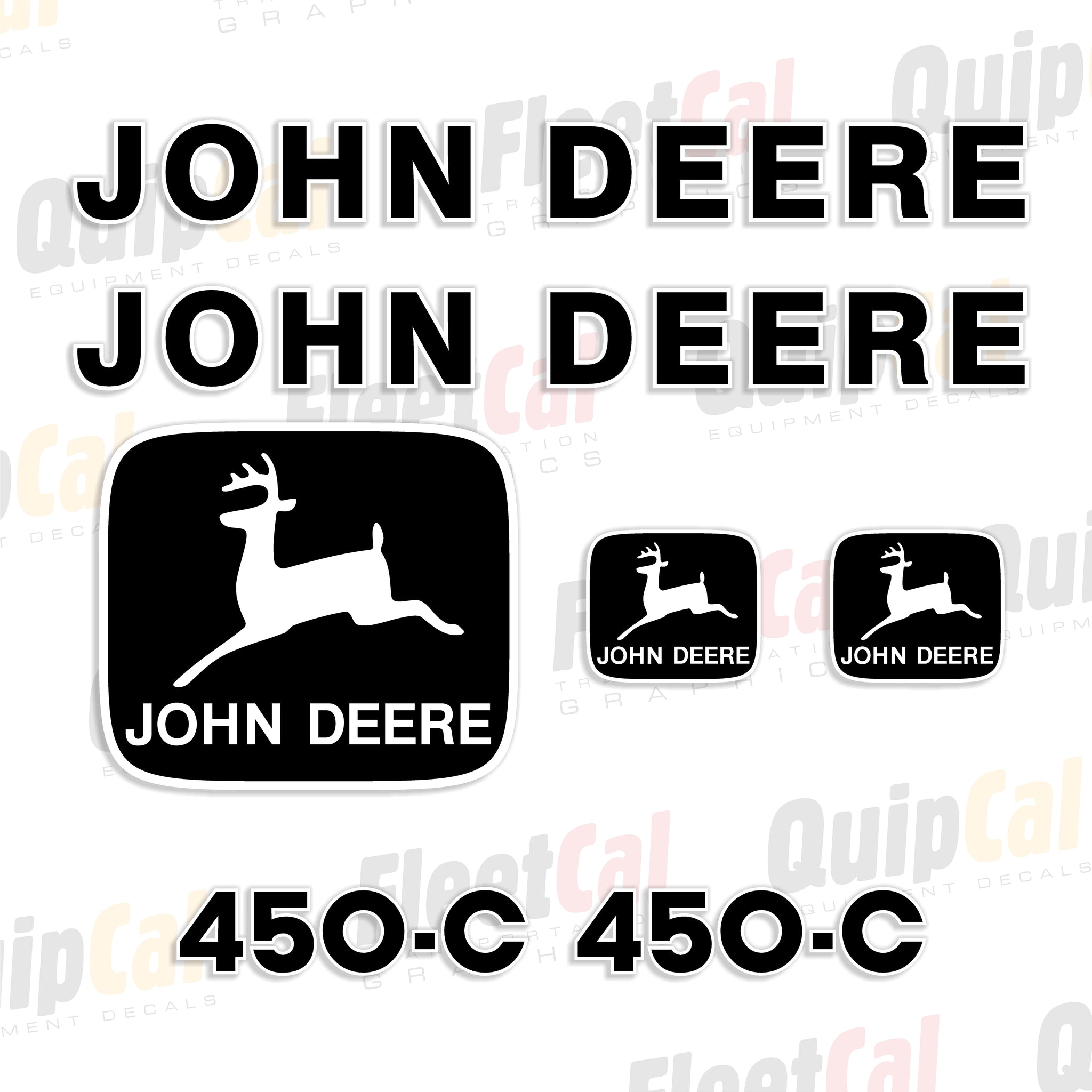 John Deere 450C Dozer Marking Decal Set – Truck and Equipment Decals