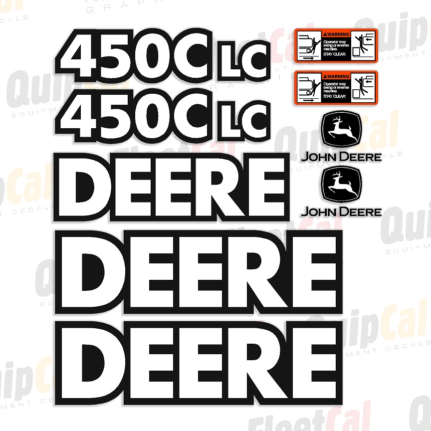 John Deere 450C LC Excavator Marking Decal Set – Truck and Equipment Decals