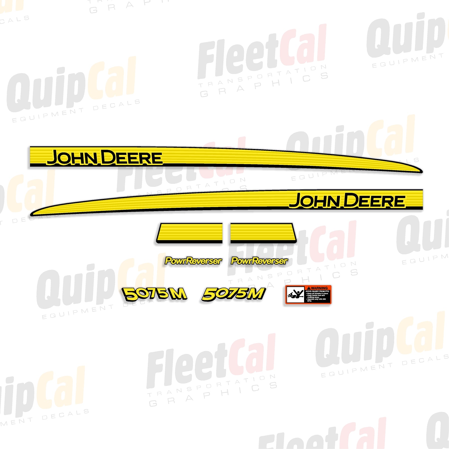 John Deere 5075M Tractor Marking Decal Set - Open Station – Truck and ...