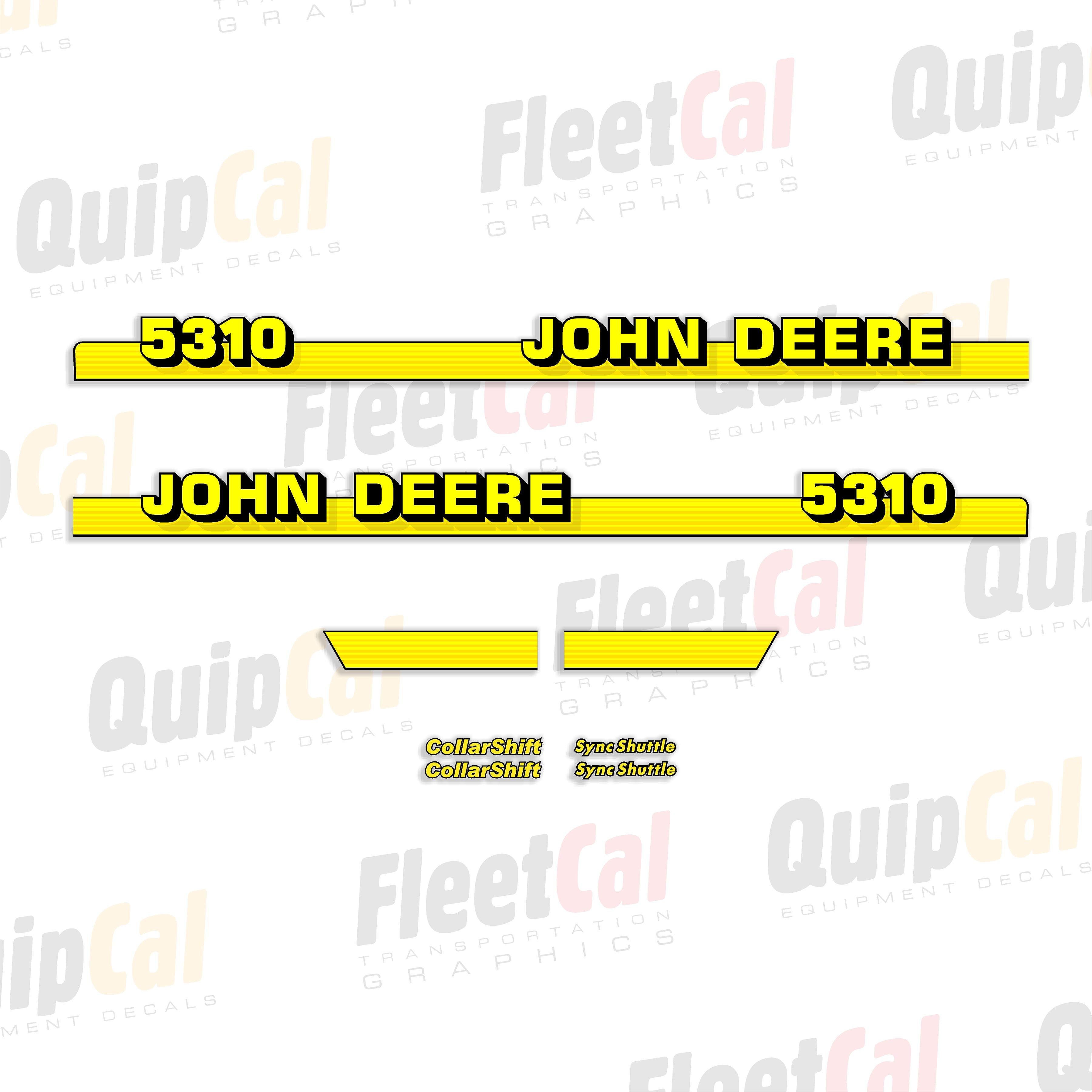 John Deere 5310 Tractor Hood Marking Decal Set – Truck and Equipment Decals