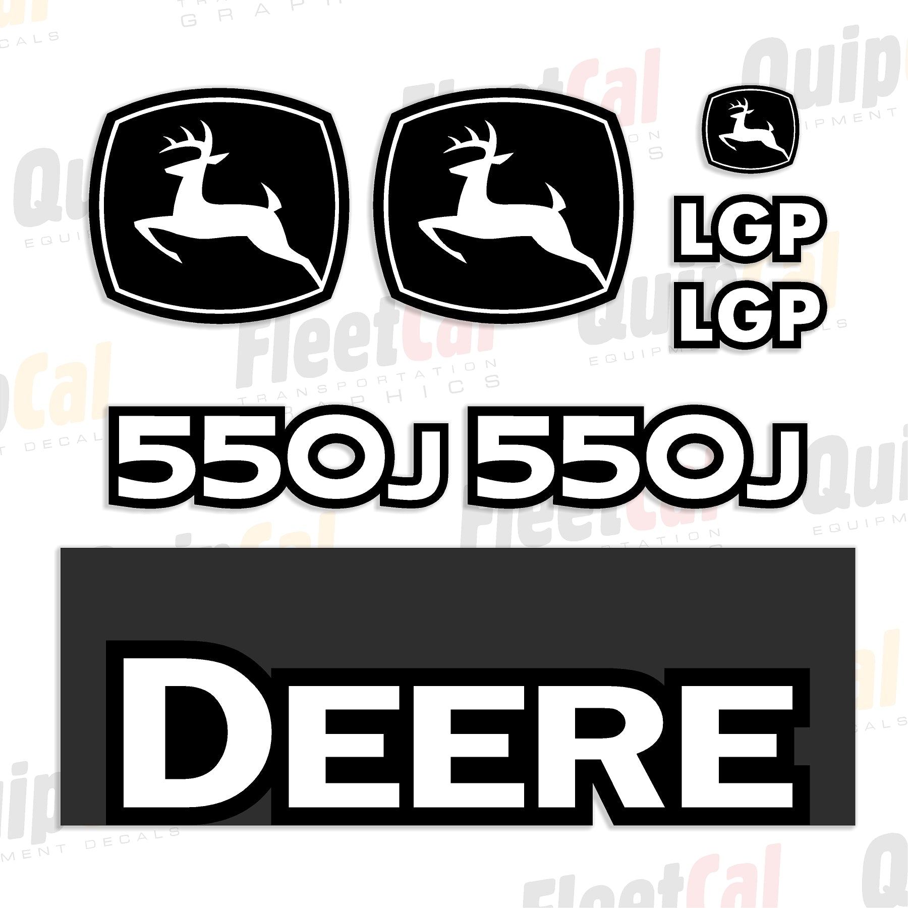 John Deere 550J LGP Marking Decal Set – Truck and Equipment Decals