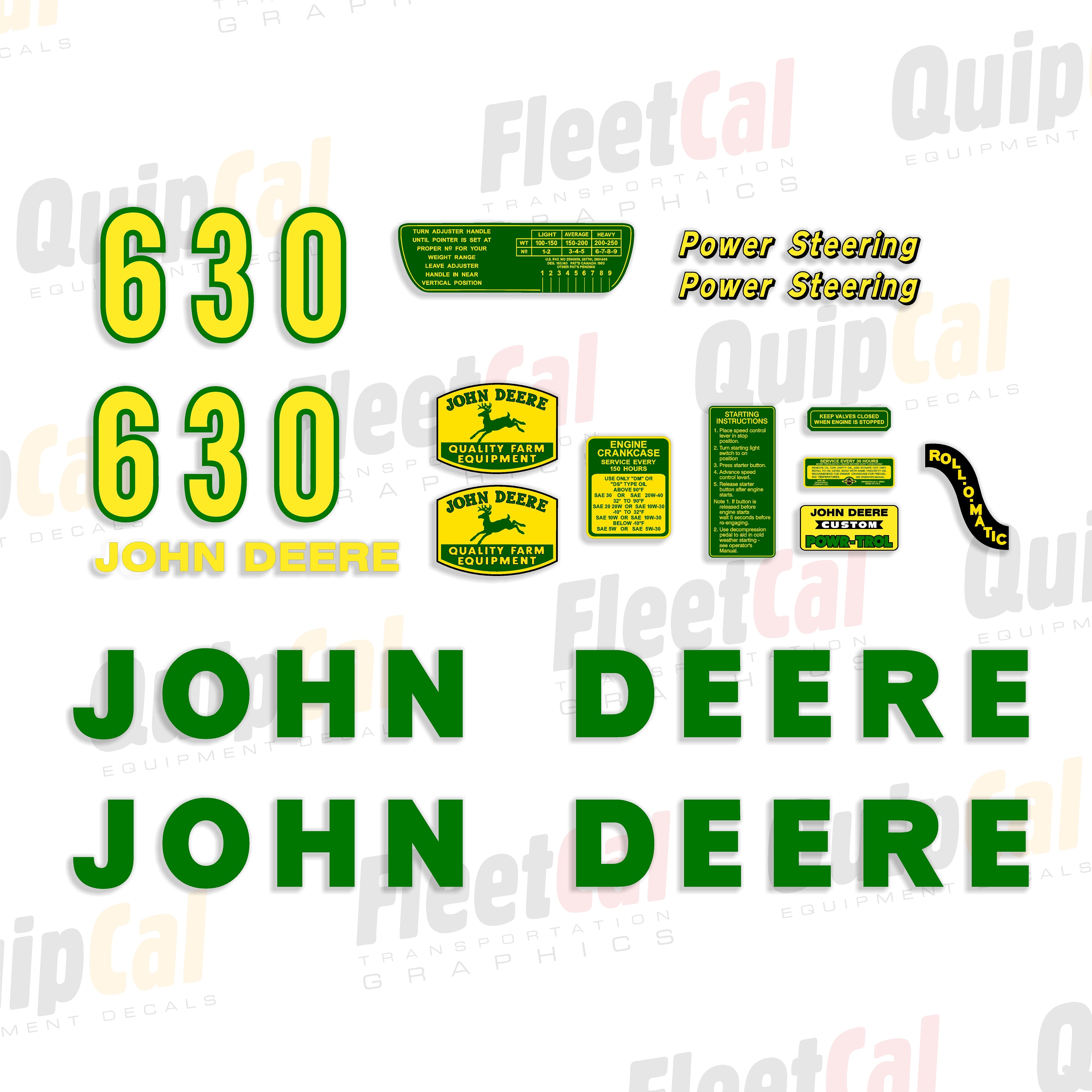 Calcomanías para el cabezal del John Deere 920 – Truck and Equipment Decals