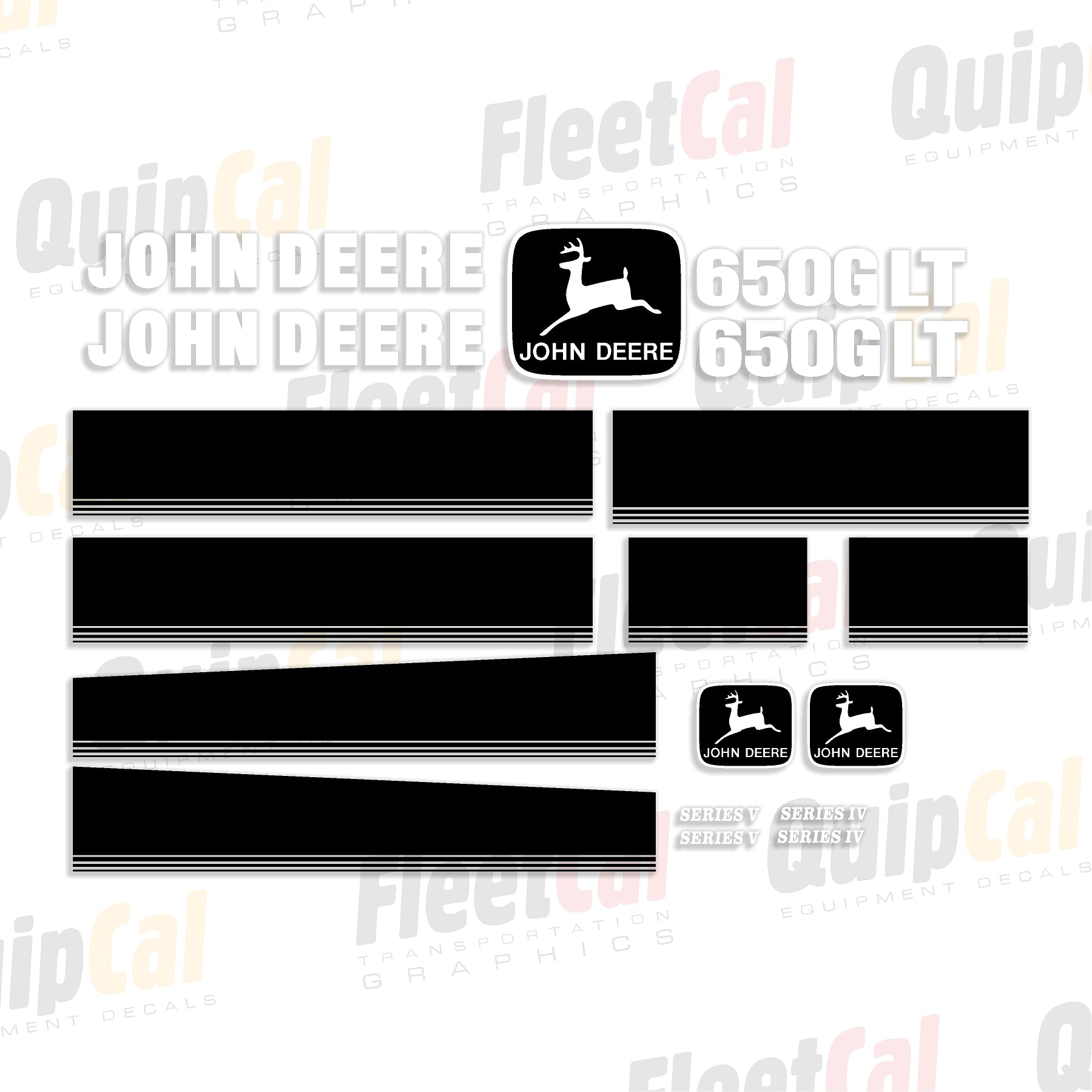 John Deere 650G LT Series IV & V Dozer Marking Decal Set – Truck and ...
