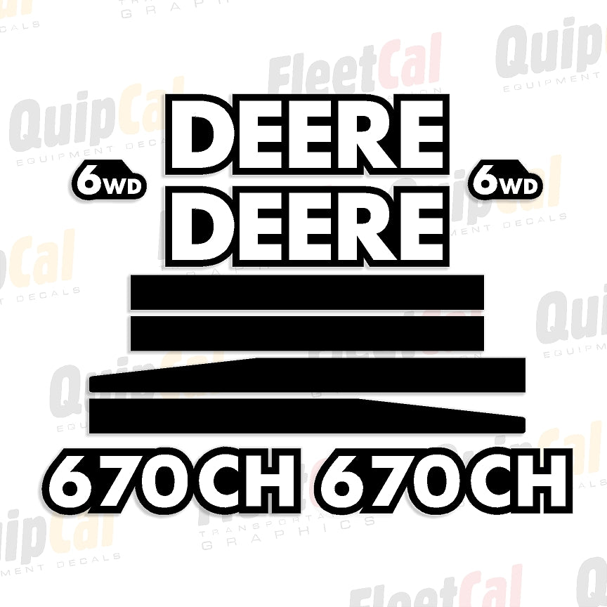 John Deere 670CH Grader Early Model Marking Decal Set – Truck and ...