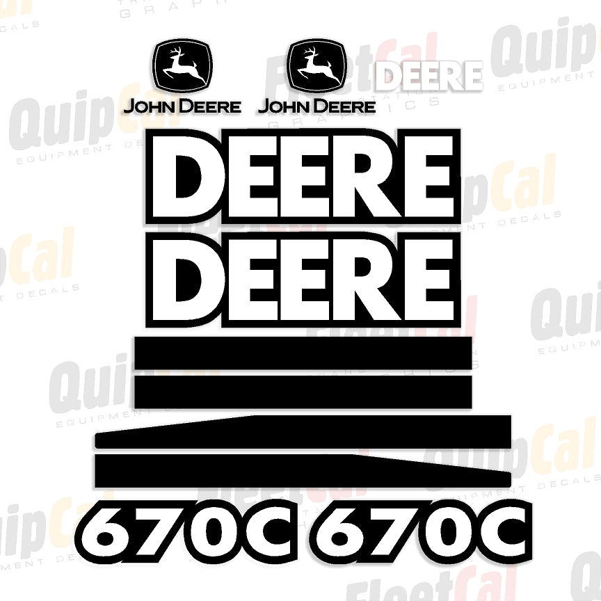 John Deere 670C Motor Grader Early Model Marking Decal Set – Truck and ...