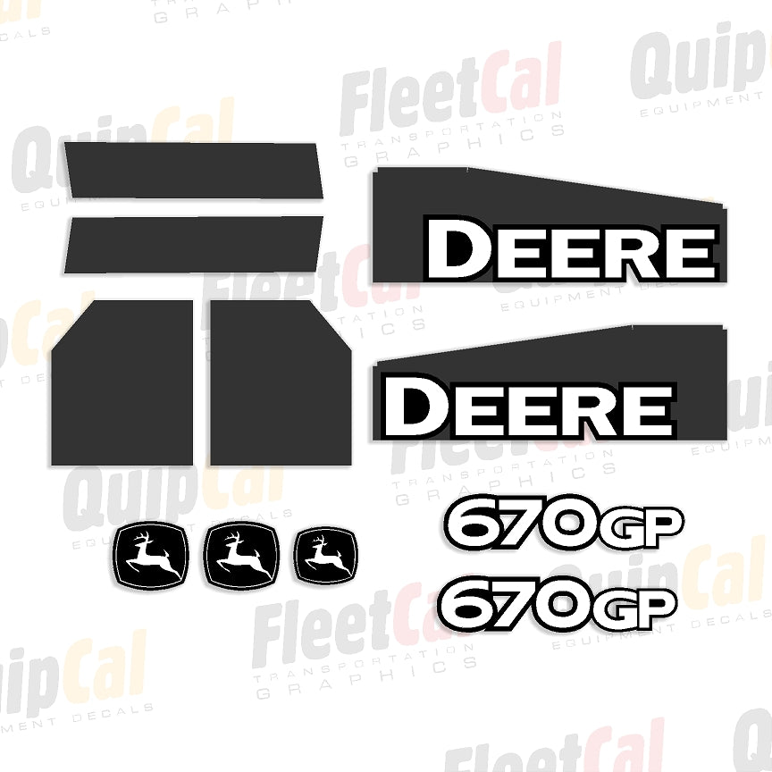 John Deere 670GP Grader Late Model Marking Decal Set – Truck and ...