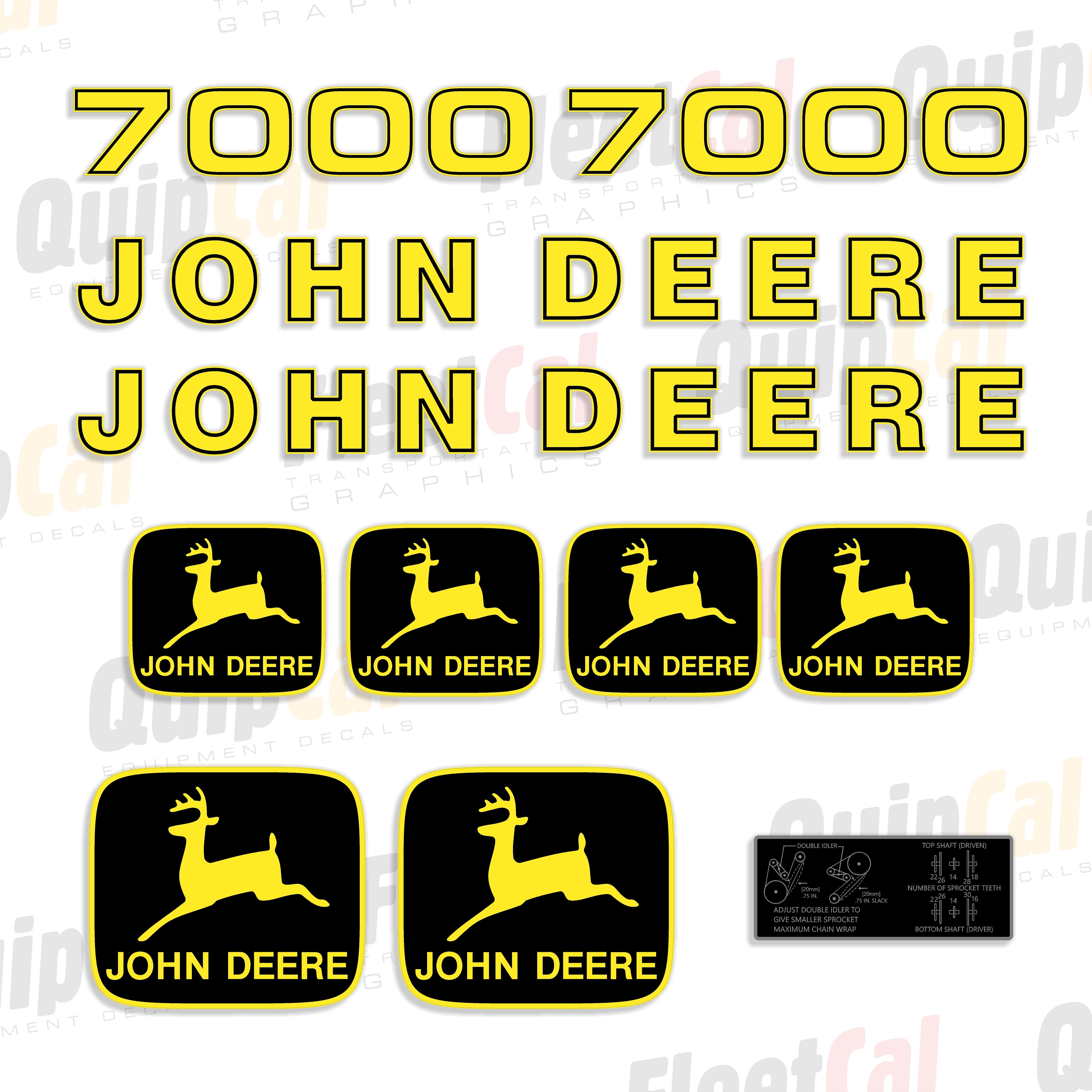 John Deere 7000 Planter Marking Decal Set – Truck and Equipment Decals
