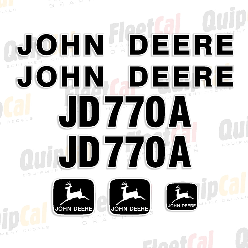 John Deere 770A Grader Early Model Marking Decal Set – Truck and ...