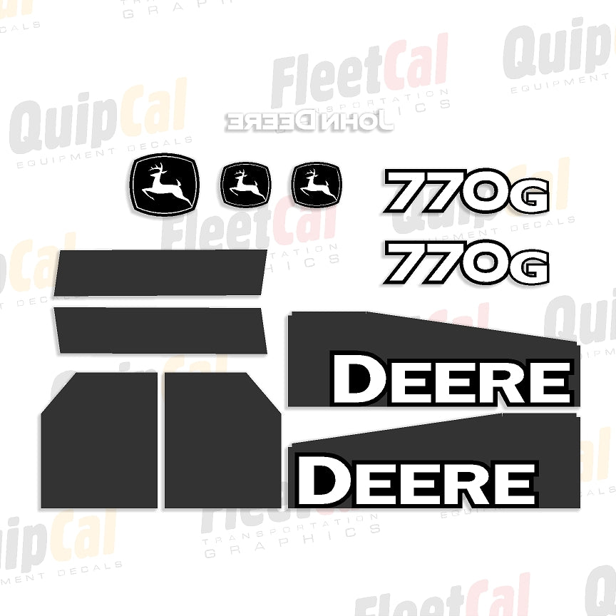 John Deere 770G Grader Late Model Marking Decal Set – Truck and ...