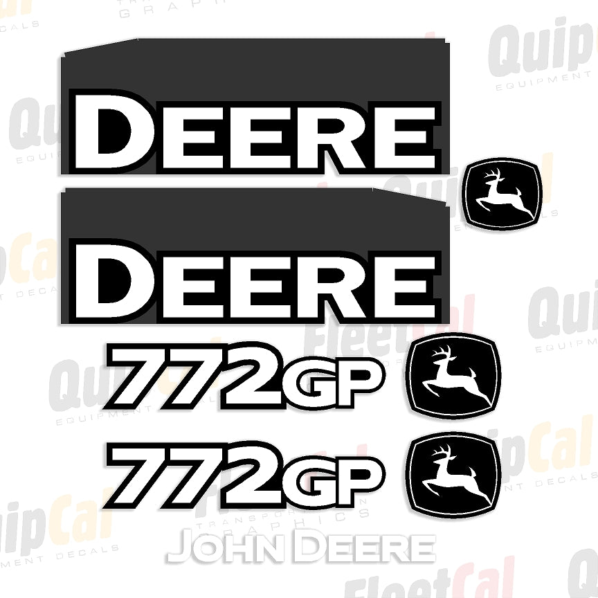 John Deere 772GP Grader Early Model Marking Decal Set – Truck and ...