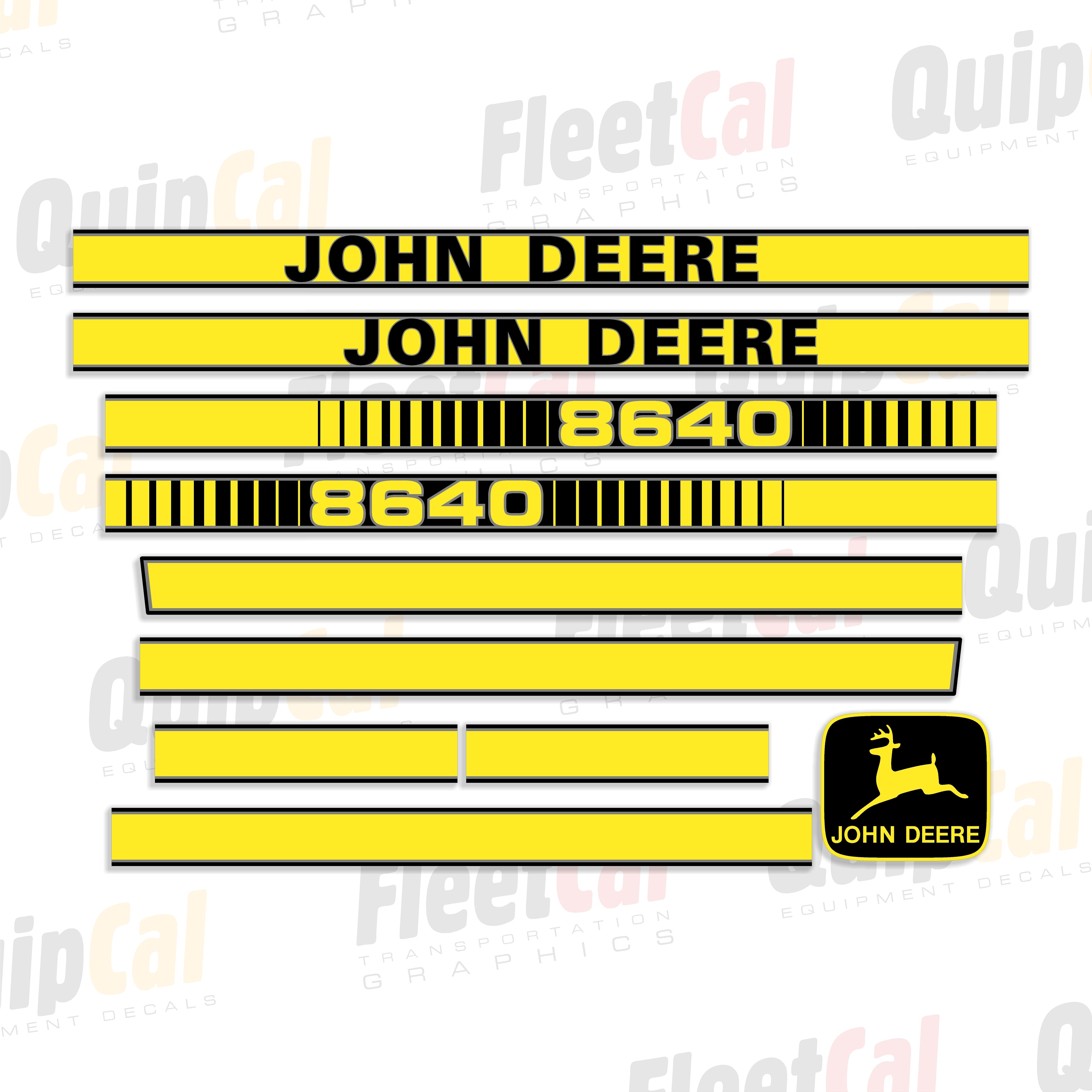 John Deere 8640 Tractor Marking Decal Set – Truck and Equipment Decals