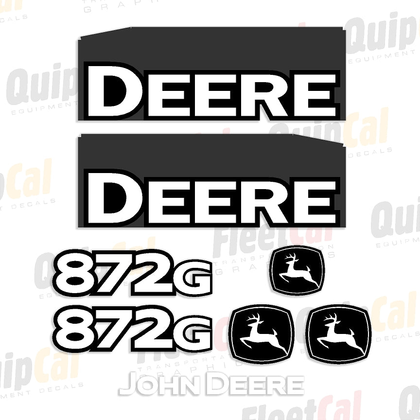 John Deere 872G Grader Early Model Marking Decal Set – Truck and ...
