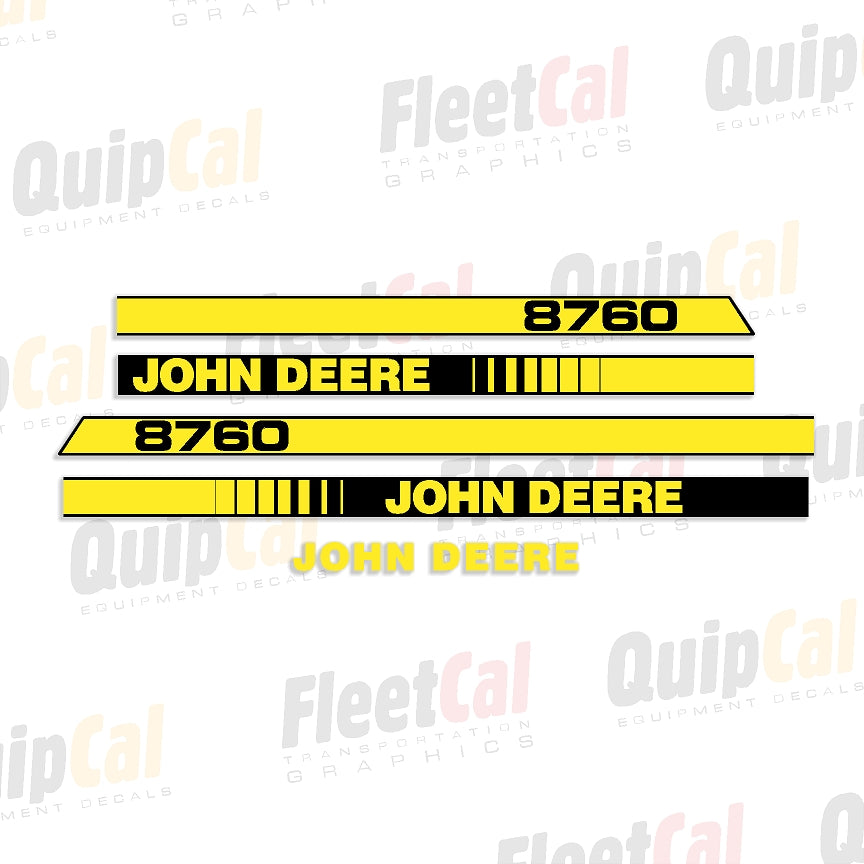 John Deere 8760 Tractor Hood Marking Decal Set – Truck and Equipment Decals