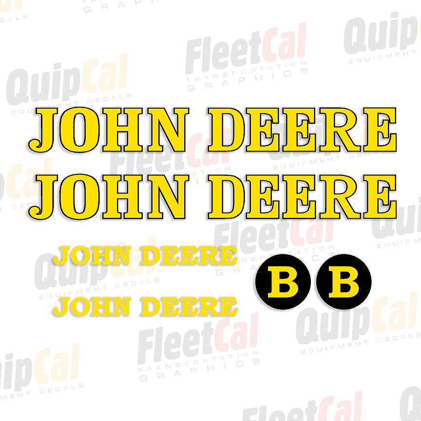 John Deere B Tractor Marking Decal Set - Styled Version – Truck and ...