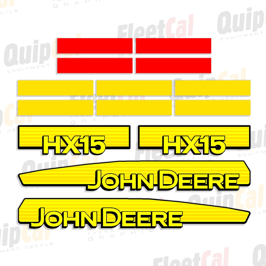 John Deere HX15 Batwing Mower Marking Decal Set – Truck and Equipment ...