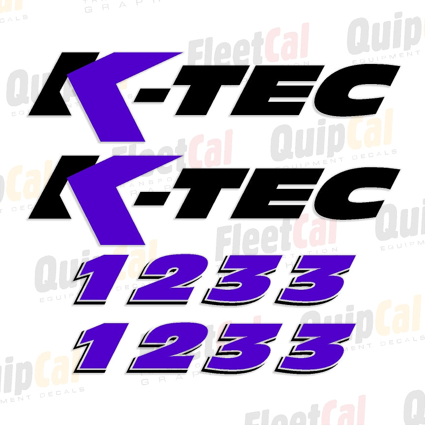 K-Tec 1233 Pull Scraper Marking Decal Set – Truck and Equipment Decals