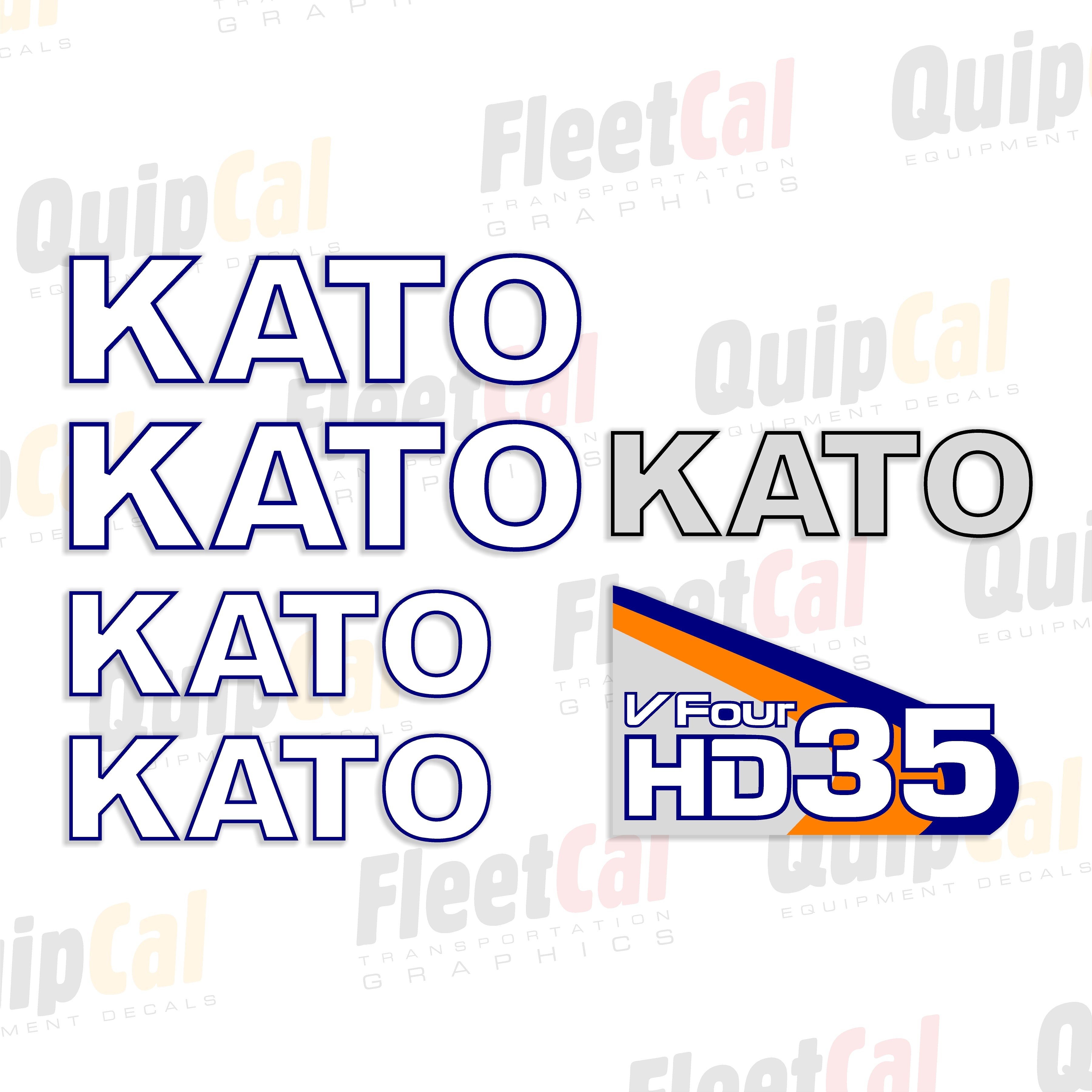 Kato HD35 V Four Mini Excavator Decal Set – Truck and Equipment Decals