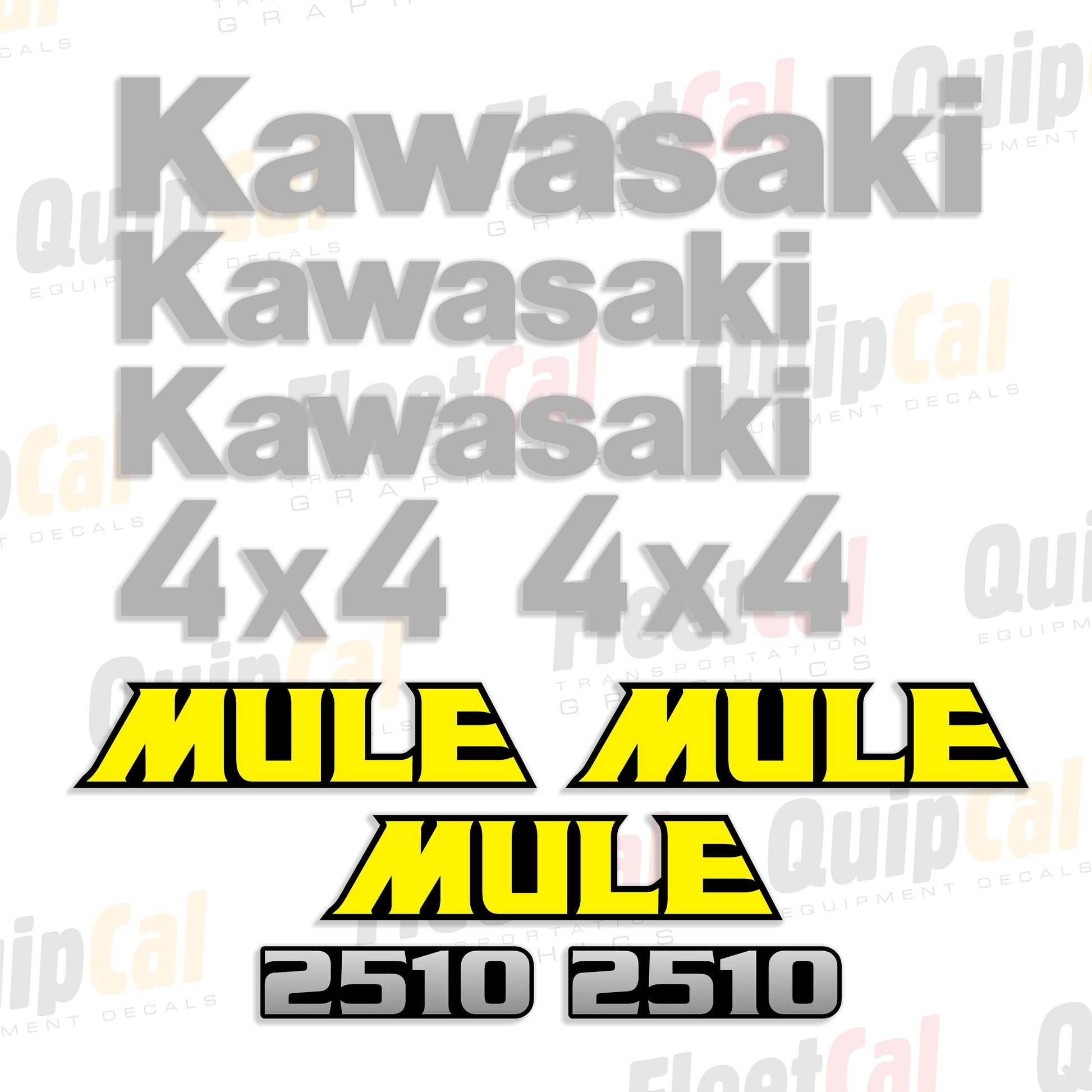 Kawasaki Mule 2510 UTV Decal Set – Truck and Equipment Decals