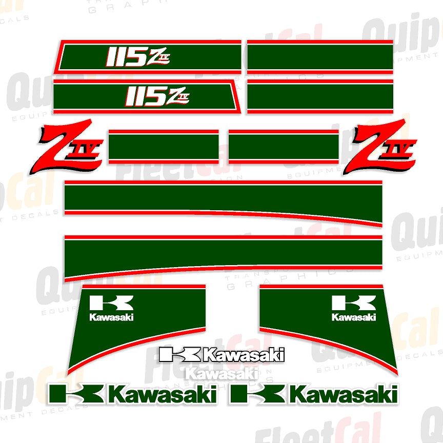 Kawasaki 115Z IV Wheel Loader Marking Decal Set – Truck and Equipment ...
