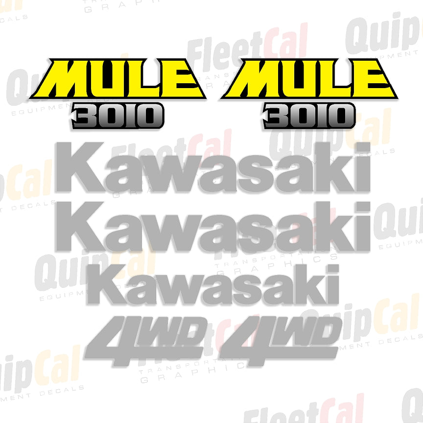 Kawasaki 3010 Mule Utility Vehicle Marking Decal Set – Truck and ...