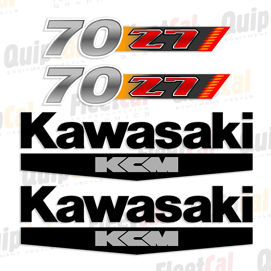 Kawasaki 70Z7 2014 Model Wheel Loader Marking Decal Set – Truck and ...