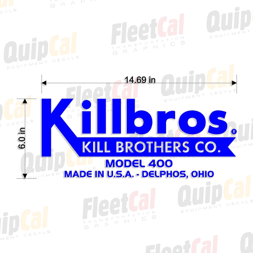 Killbros Model 400 Marking Decal Set (1 PAIR) – Truck and Equipment Decals
