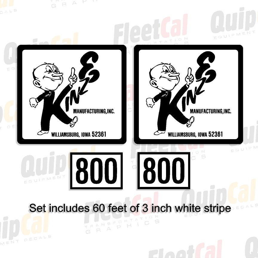 Kinze 800 Grain Cart - Auger Wagon Marking Decal Set – Truck and ...
