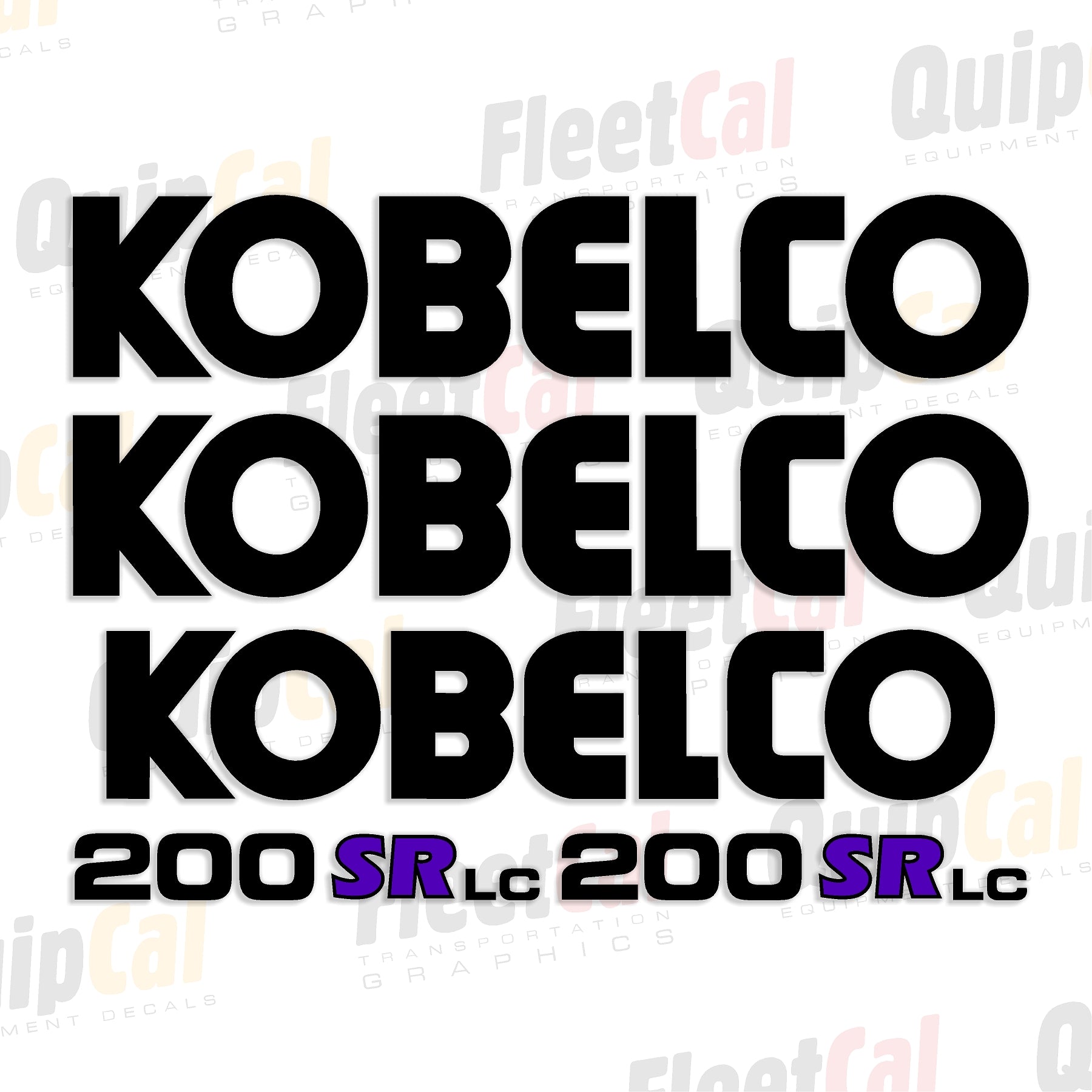 Kobelco 200SR LC Excavator Marking Decal Set – Truck and Equipment Decals