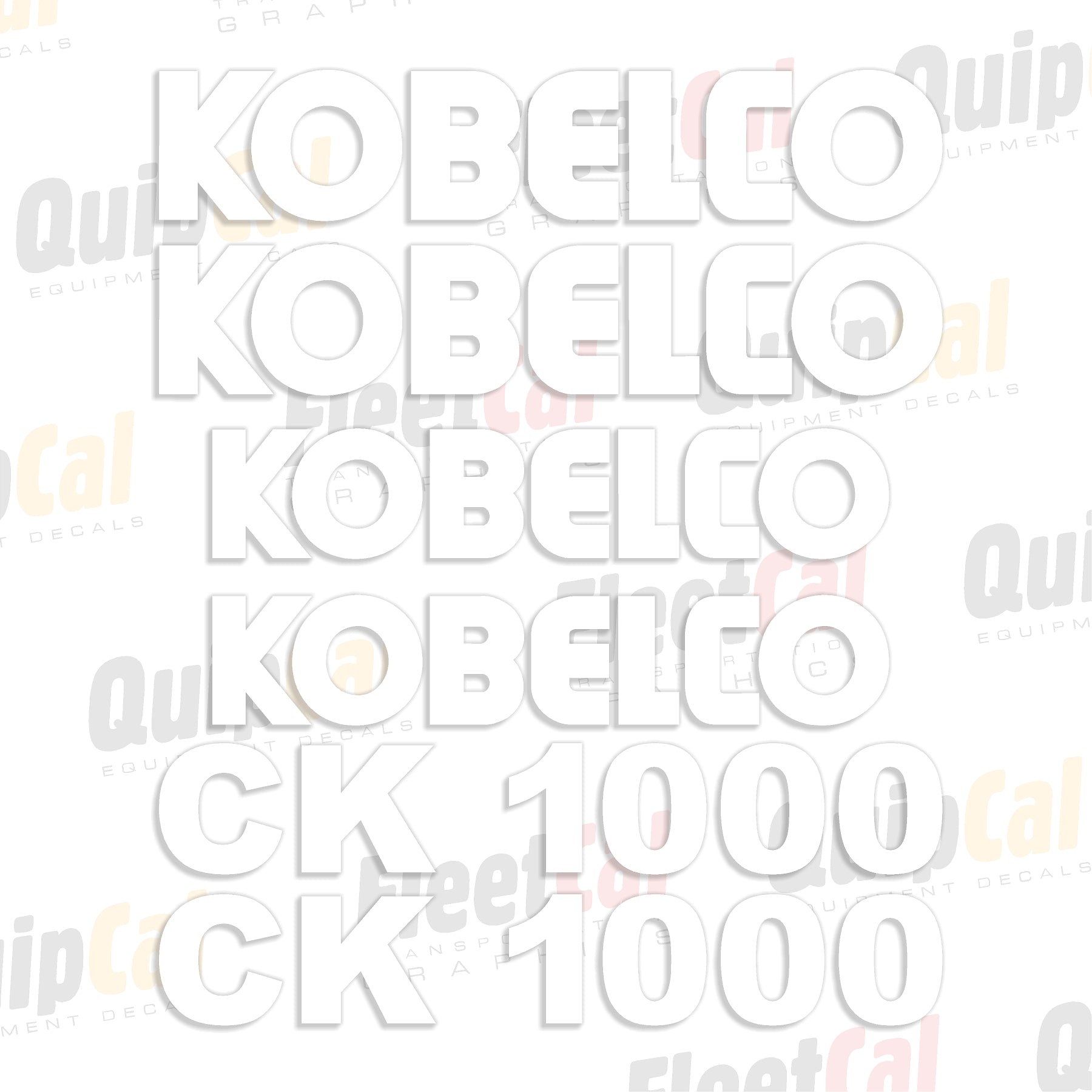 Kobelco CK1000 Crawler Crane Marking Decal Set – Truck and Equipment Decals