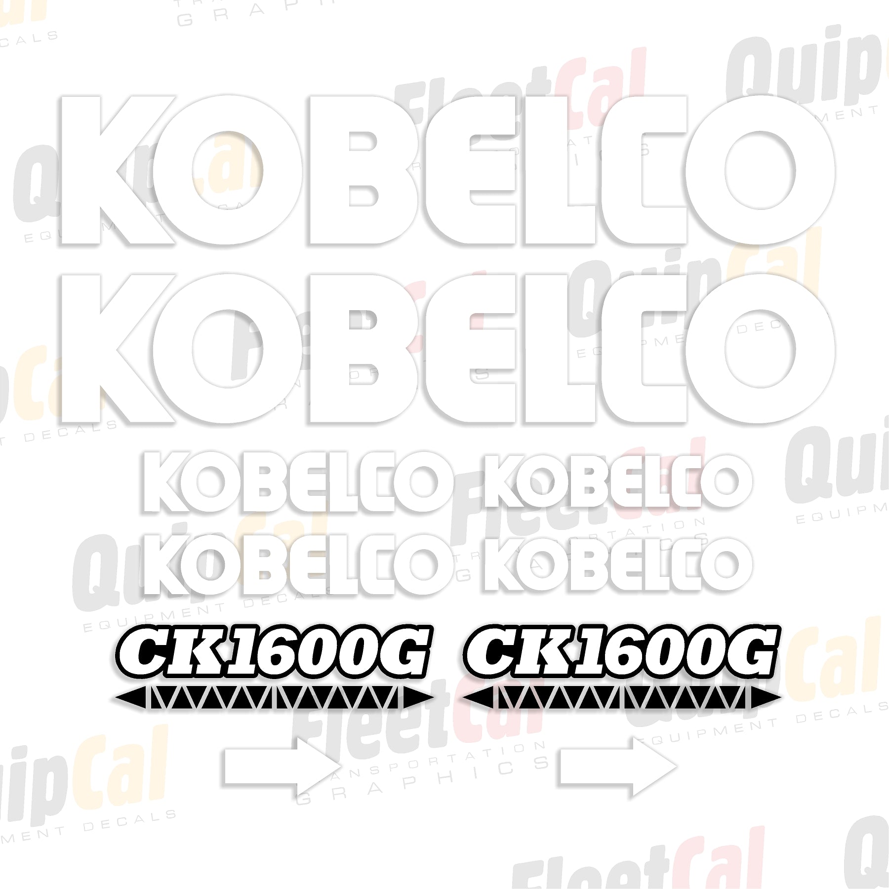Kobelco CK1600G Crawler Crane Marking Decal Set – Truck and Equipment ...