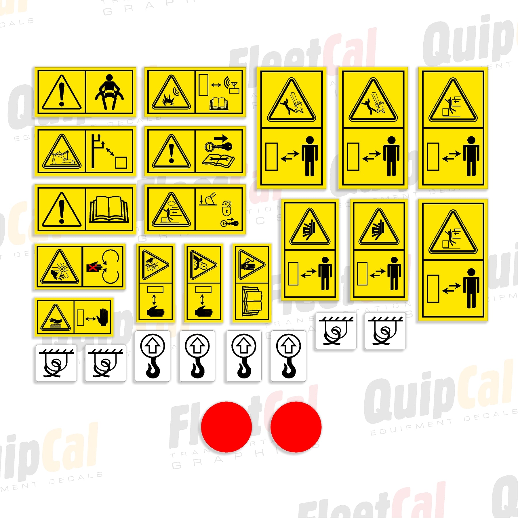 Kobelco Mini Excavator Safety Set ISO Version – Truck and Equipment Decals