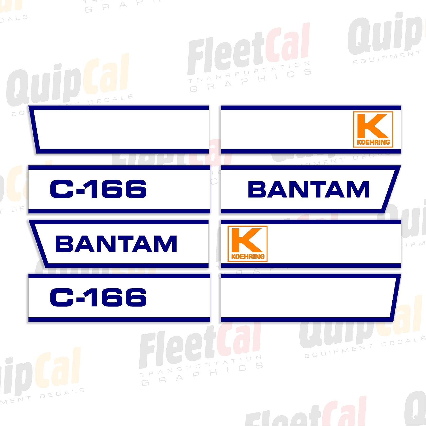 Koehring Bantam C-166 Excavator Marking Decal Set – Truck and Equipment ...