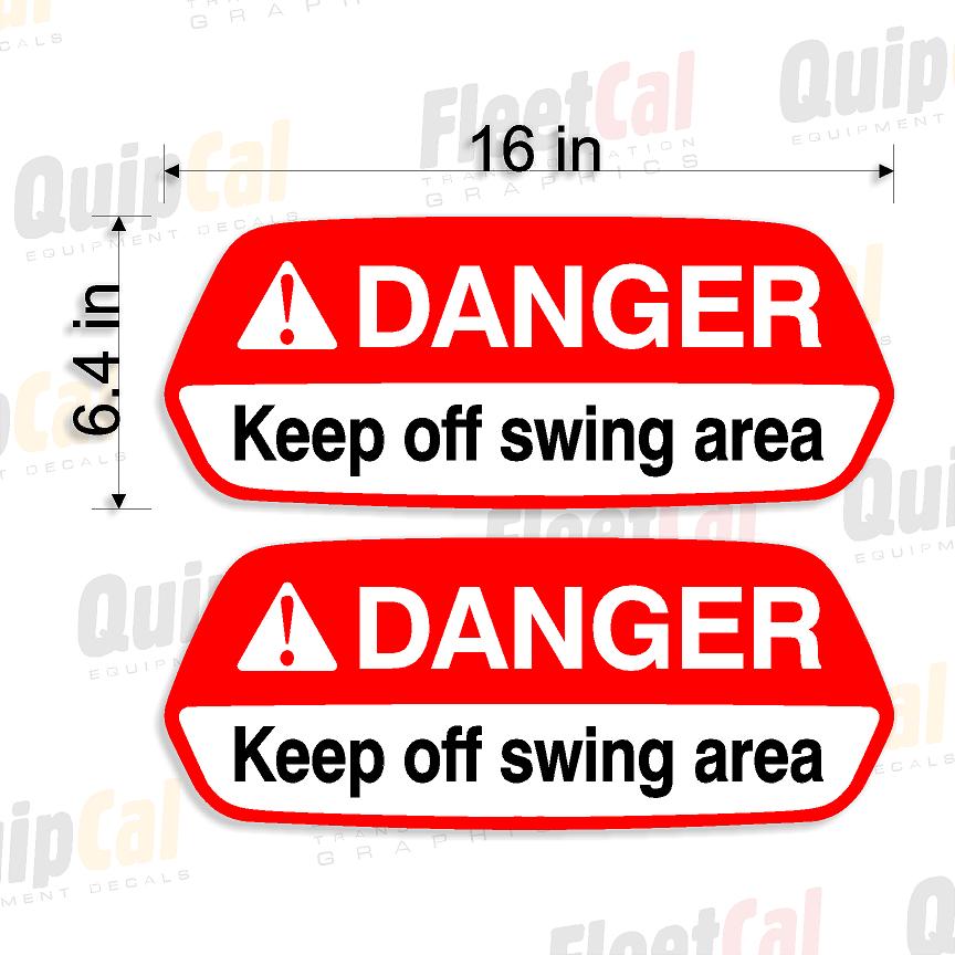 Komatsu Excavator Swing Warning Safety Decal Set (1 PAIR) – Truck and ...