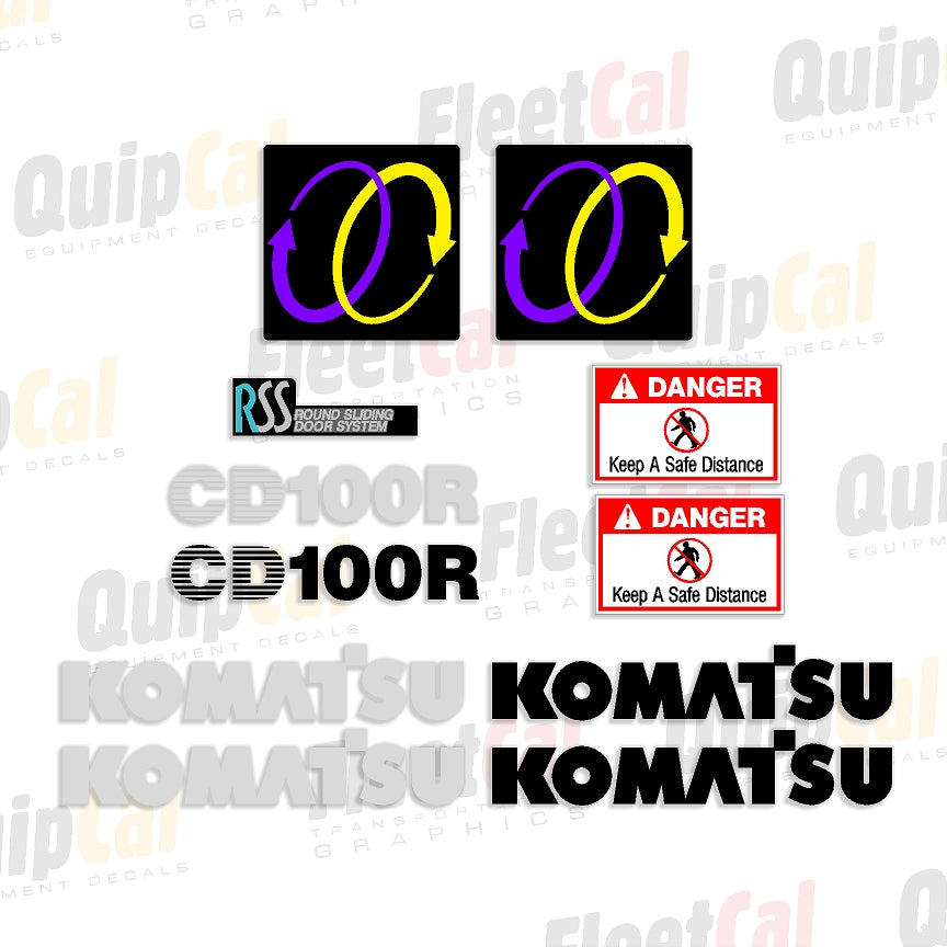 Komatsu CD100R-1 Crawler Haul Truck Marking Decal Set – Truck and ...