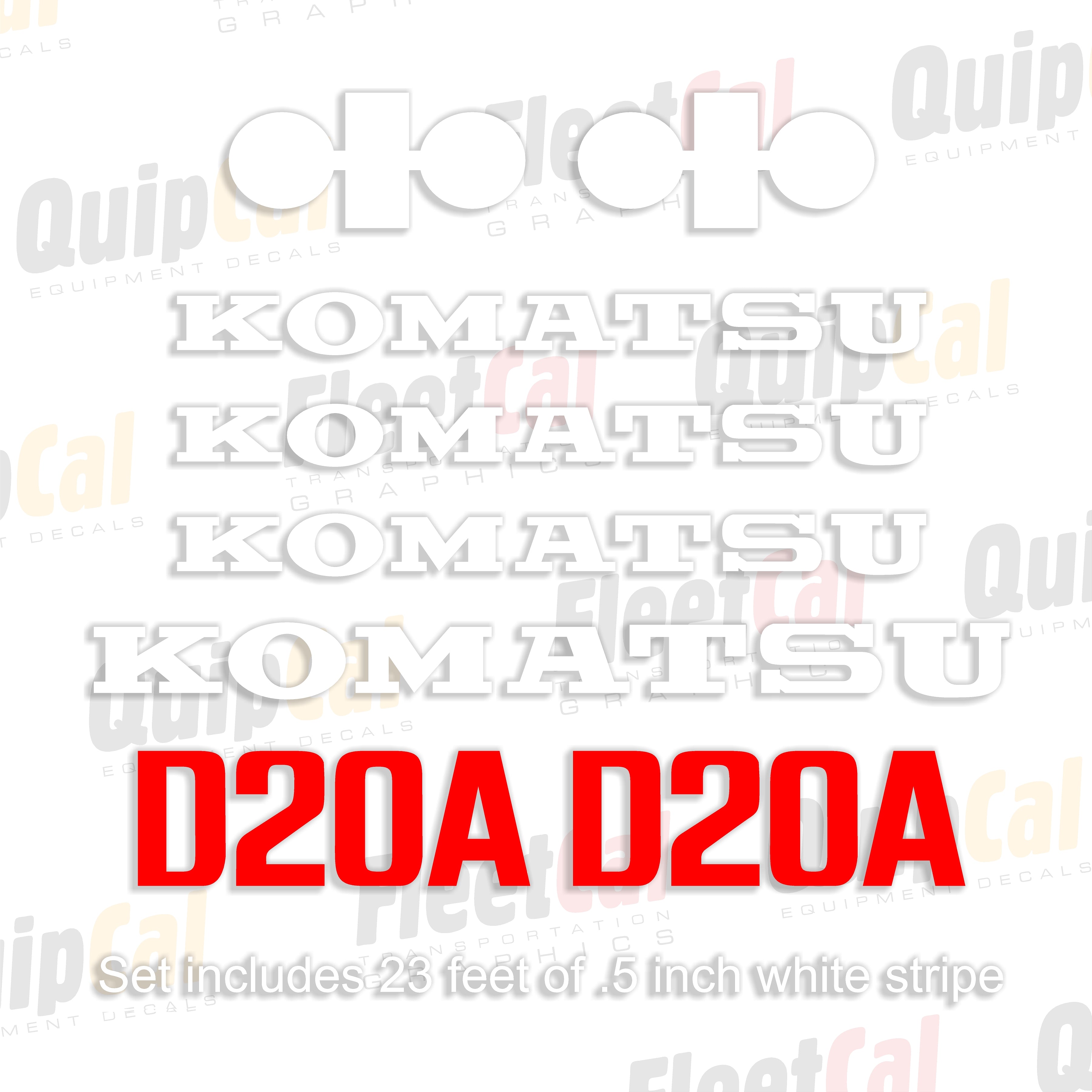 Komatsu D20A-6 Dozer Marking Decal Set – Truck and Equipment Decals