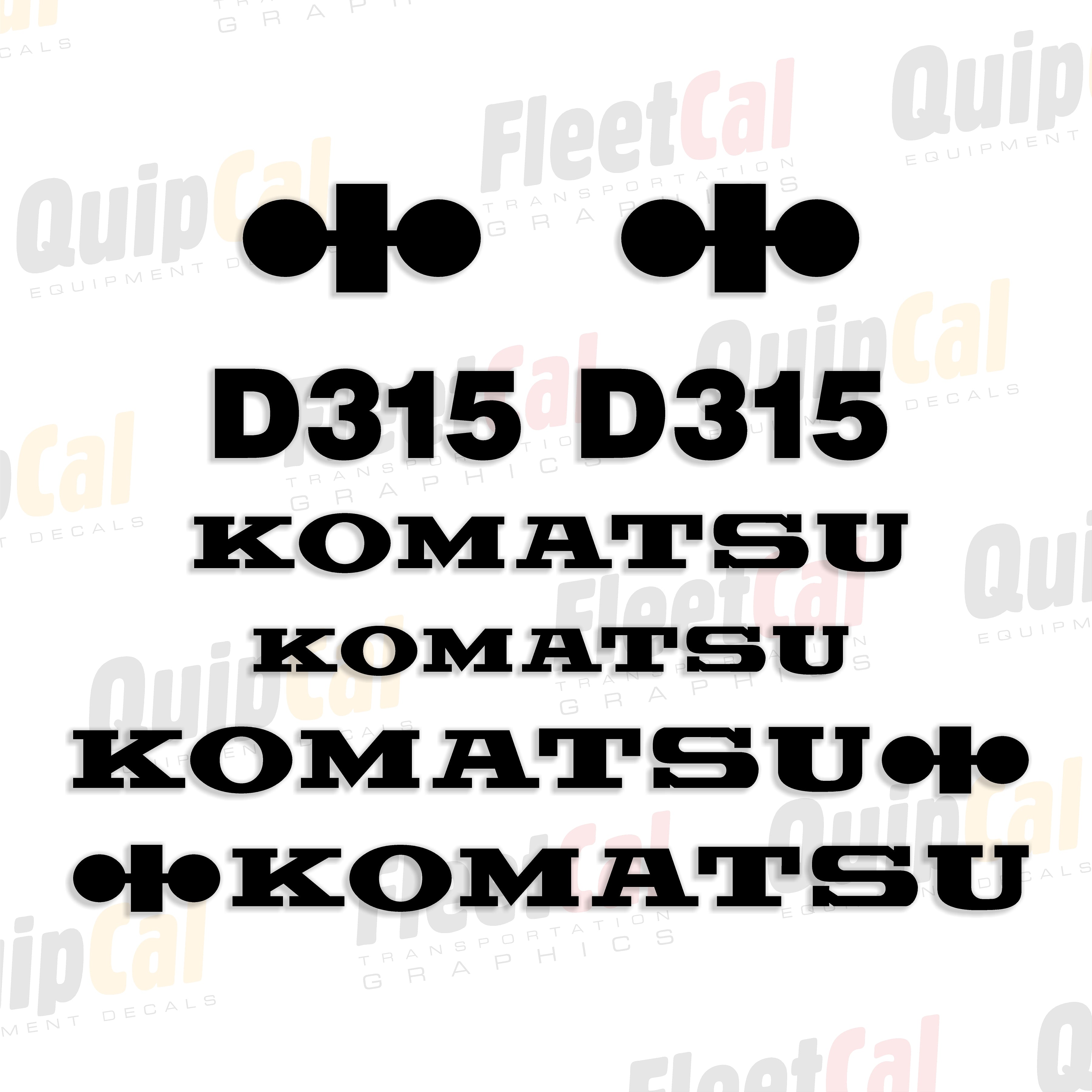 Komatsu D315 Dozer Marking Decal Set – Truck and Equipment Decals