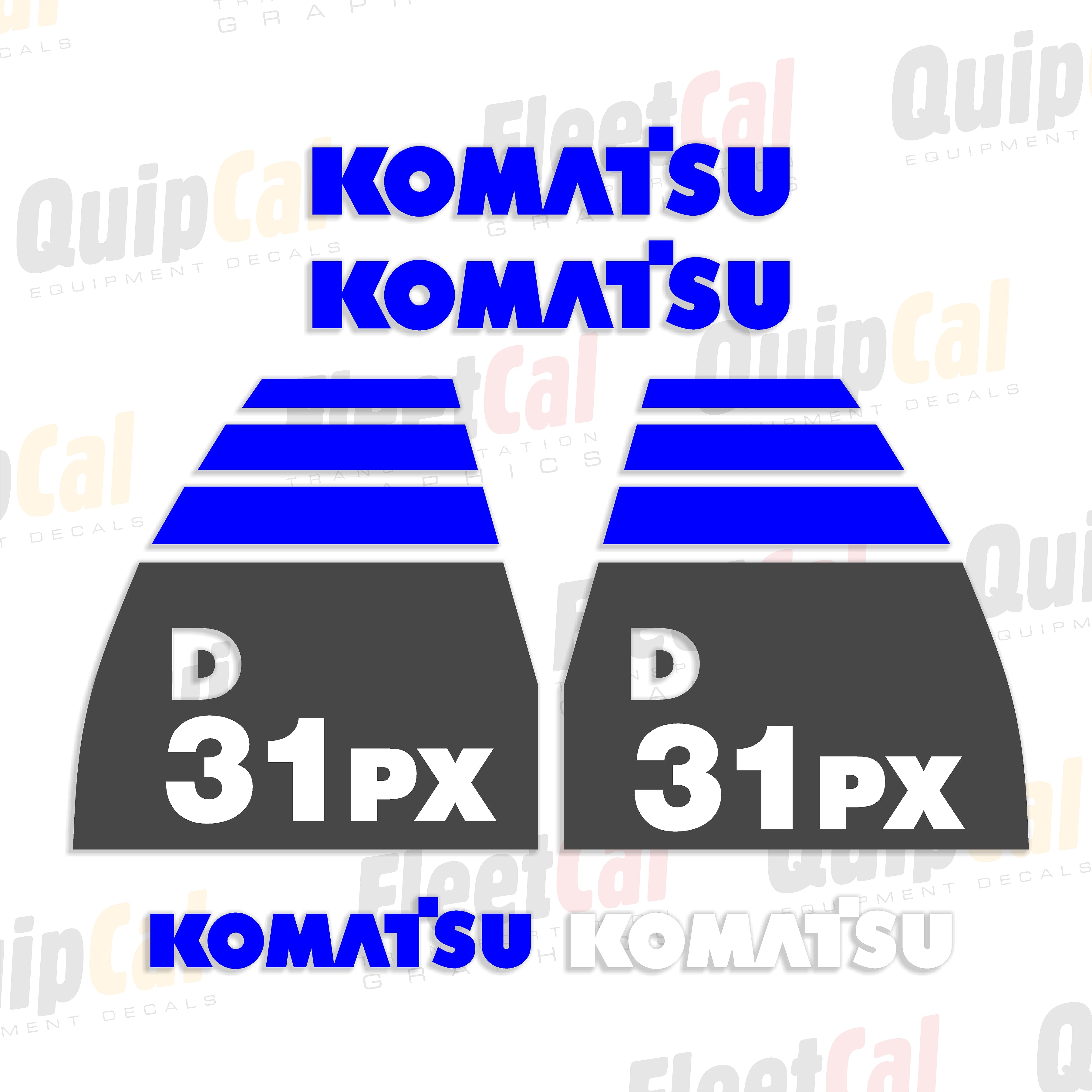 Komatsu D31PX-22 Dozer Marking Decal Set – Truck and Equipment Decals