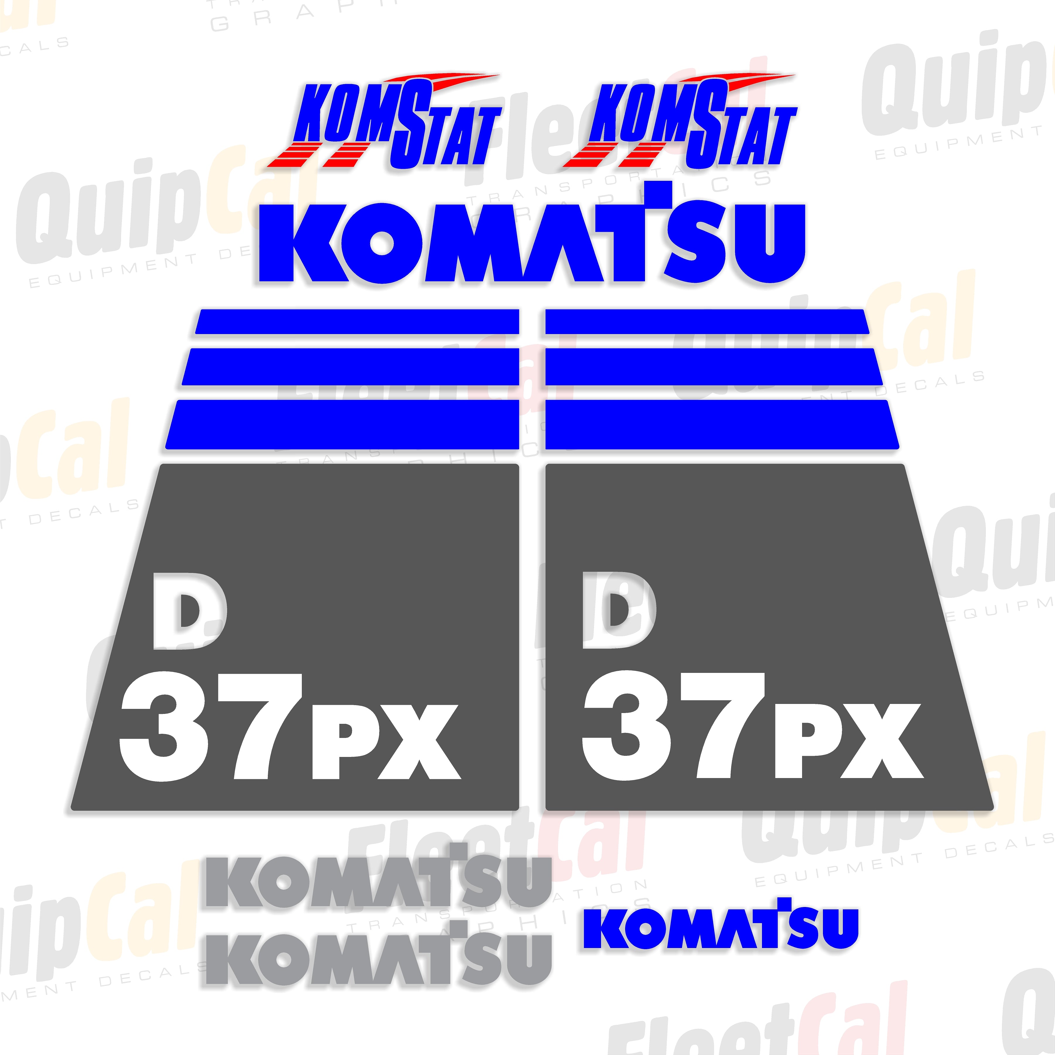 Komatsu D37PX-21A Dozer Marking Decal Set – Truck and Equipment Decals