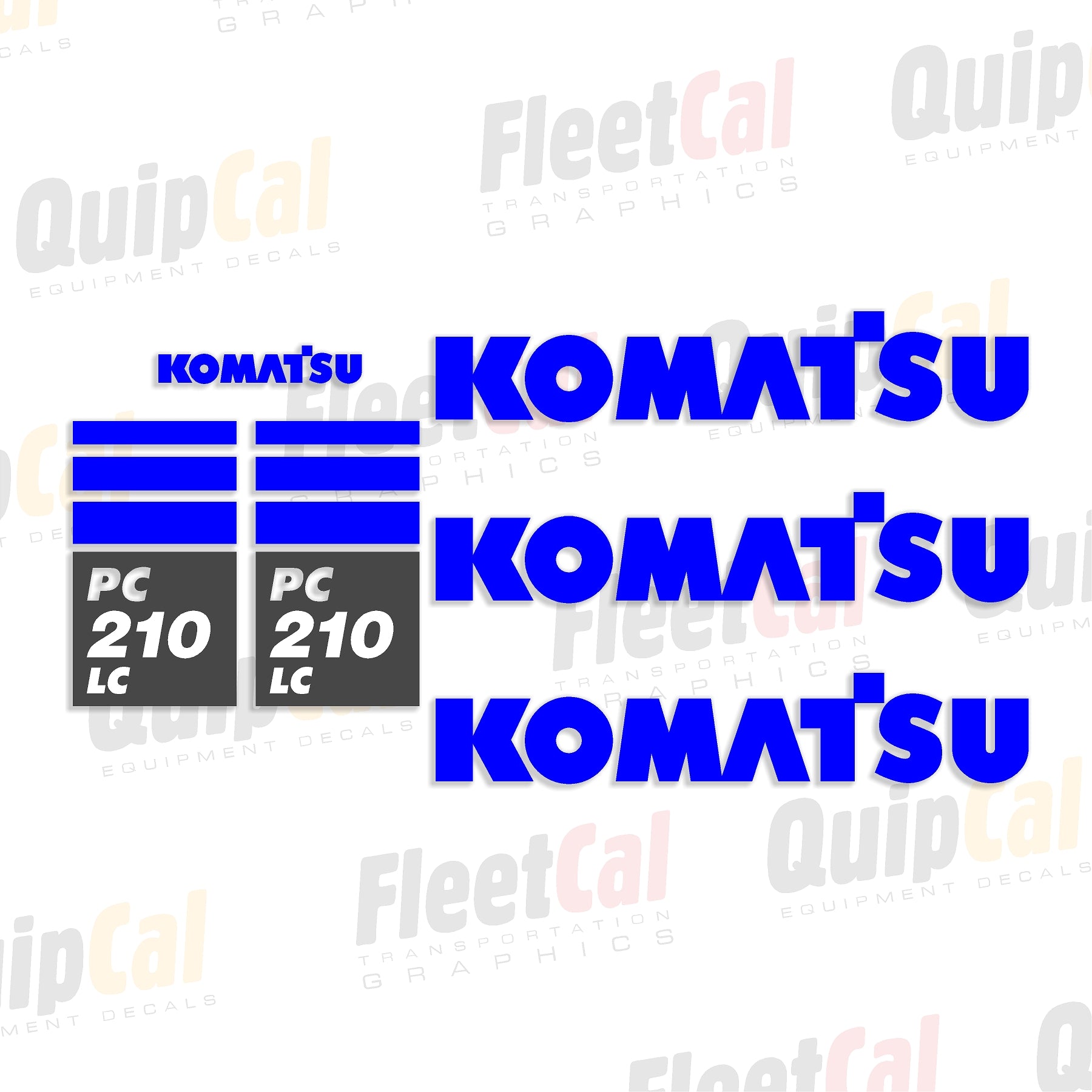 Komatsu PC210LC-10 Excavator Marking Decal Set – Truck and Equipment Decals