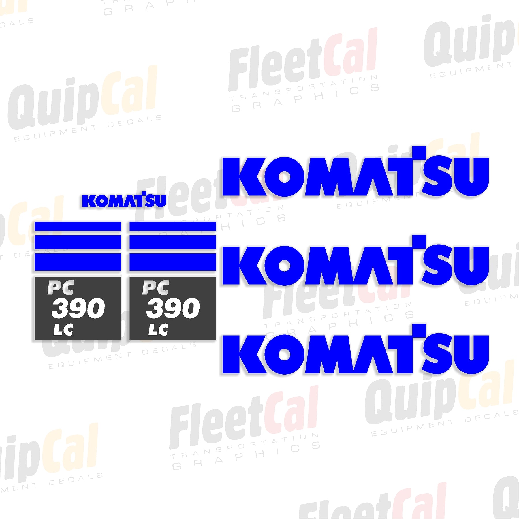 Komatsu PC390LC-11 Excavator Marking Decal Set – Truck and Equipment Decals