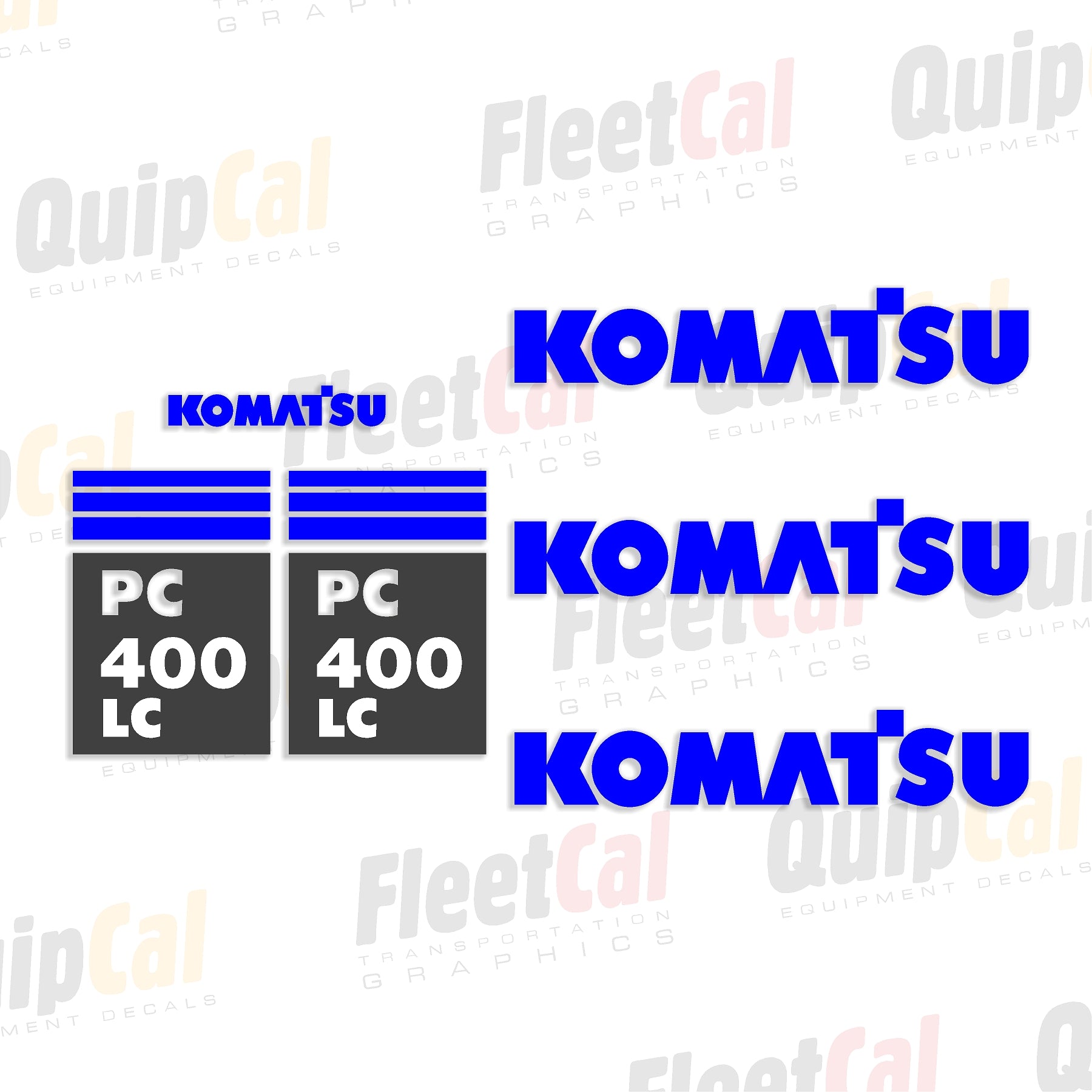 Komatsu PC400LC-7 Excavator Marking Decal Set – Truck and Equipment Decals