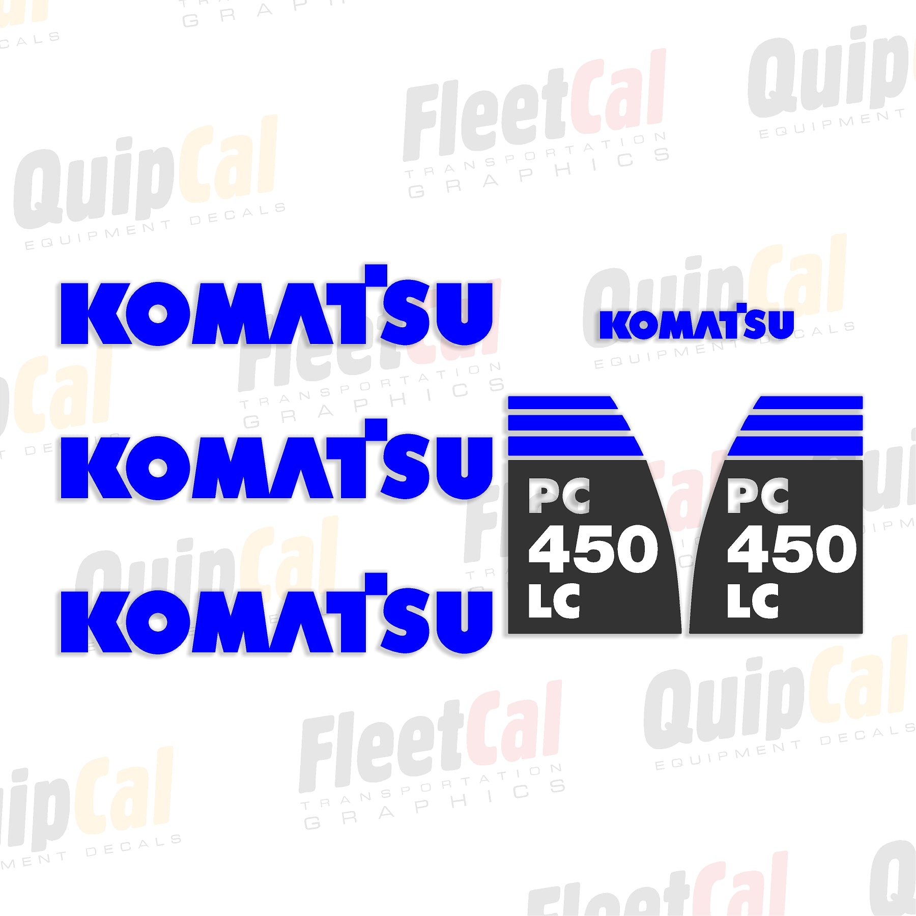 Komatsu PC450LC-8 Excavator Marking Decal Set – Truck and Equipment Decals